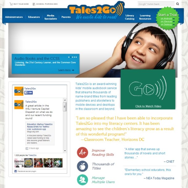 Tales2Go: memupuk minat baca buku pada anak-anak melalui audio, untuk ...
