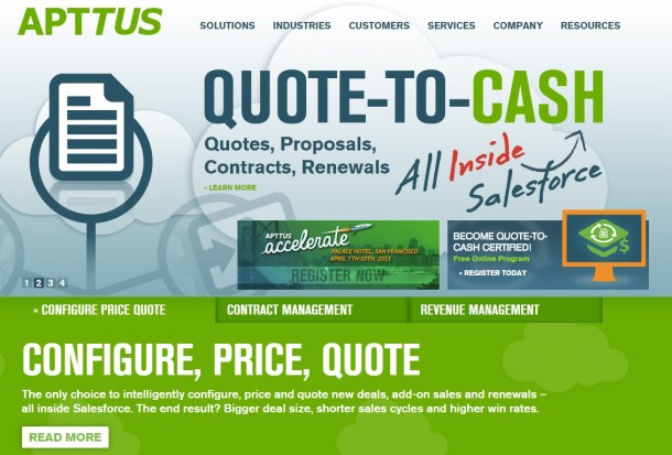 Apttus: solusi untuk penawaran harga, mengkonfigurasi pilihan penjualan ...